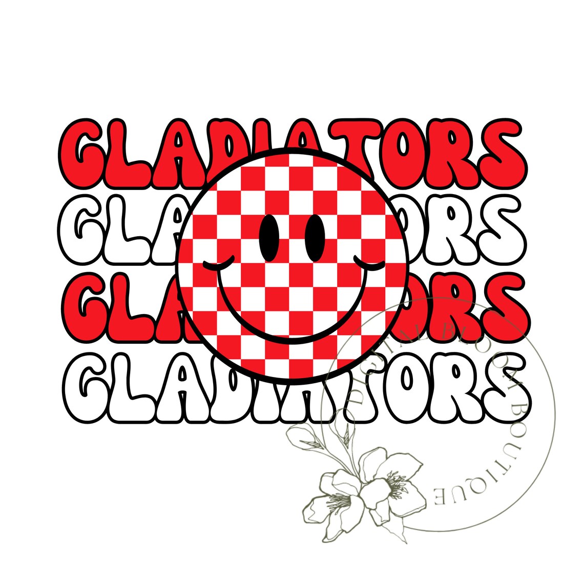 Preppy Gladiators PNG ~ Gladiators Game Day ~ Smiley Face Clip Art ...