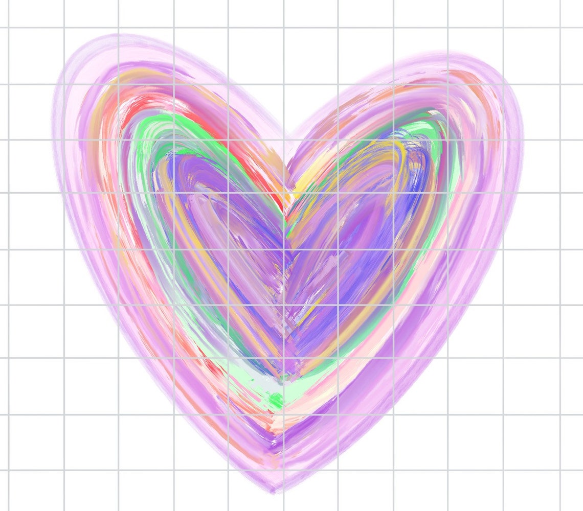 Colorful Heart PNG Digital Download Heart PNG - Etsy