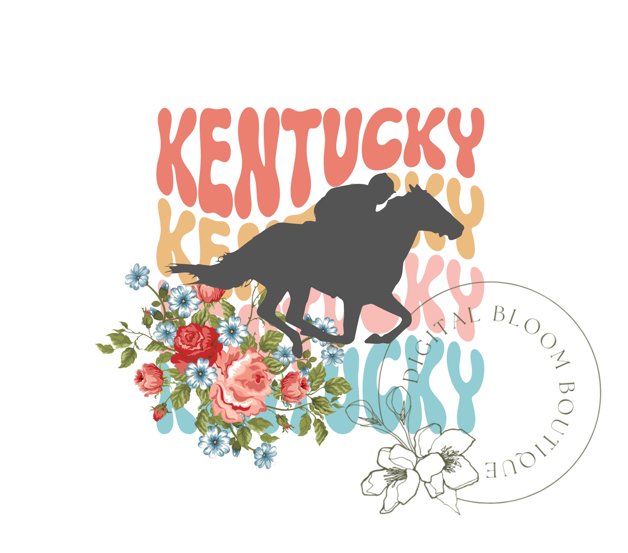 Kentucky Derby PNG ~ Retro Kentucky ~ Run for the Roses ~ Kentucky ...