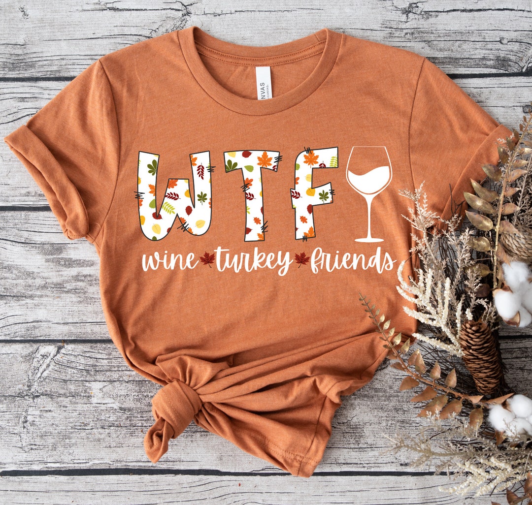 Wine Turkey Friends PNG ~ Friendsgiving ~ WTF ~ Cute Thanksgiving ...