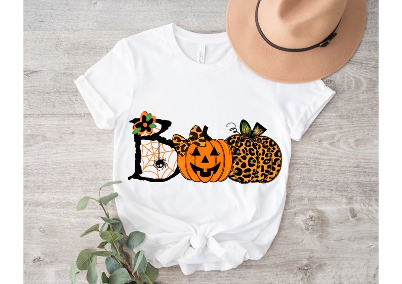 Boo PNG Cute Halloween Girl PNG Spider Orange Halloween - Etsy