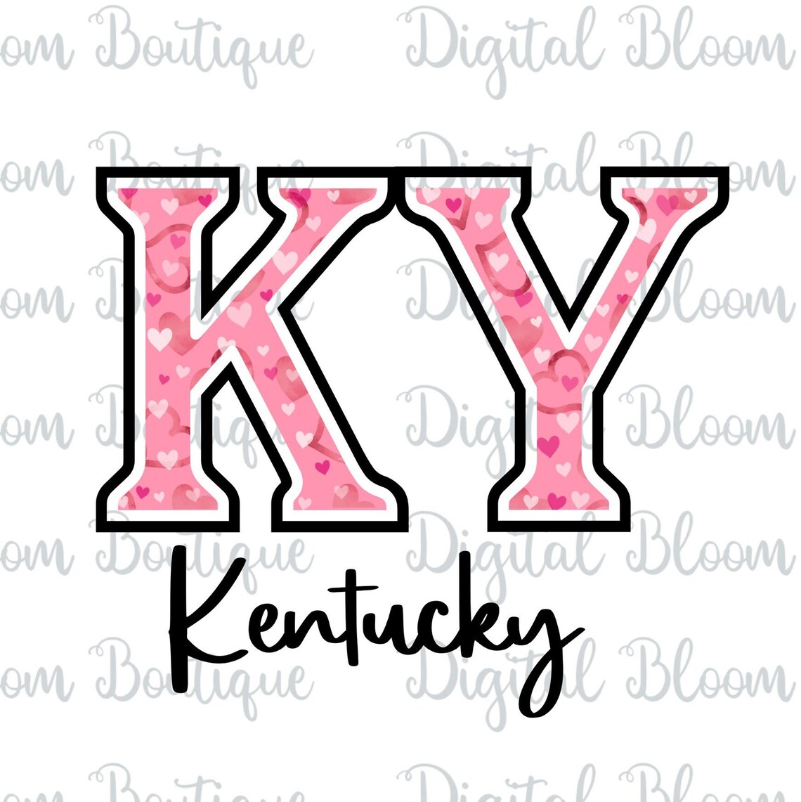 Kentucky State PNG ~ KY ~ Valentine's Day ~ Country ~ Kentucky T-shirt ...