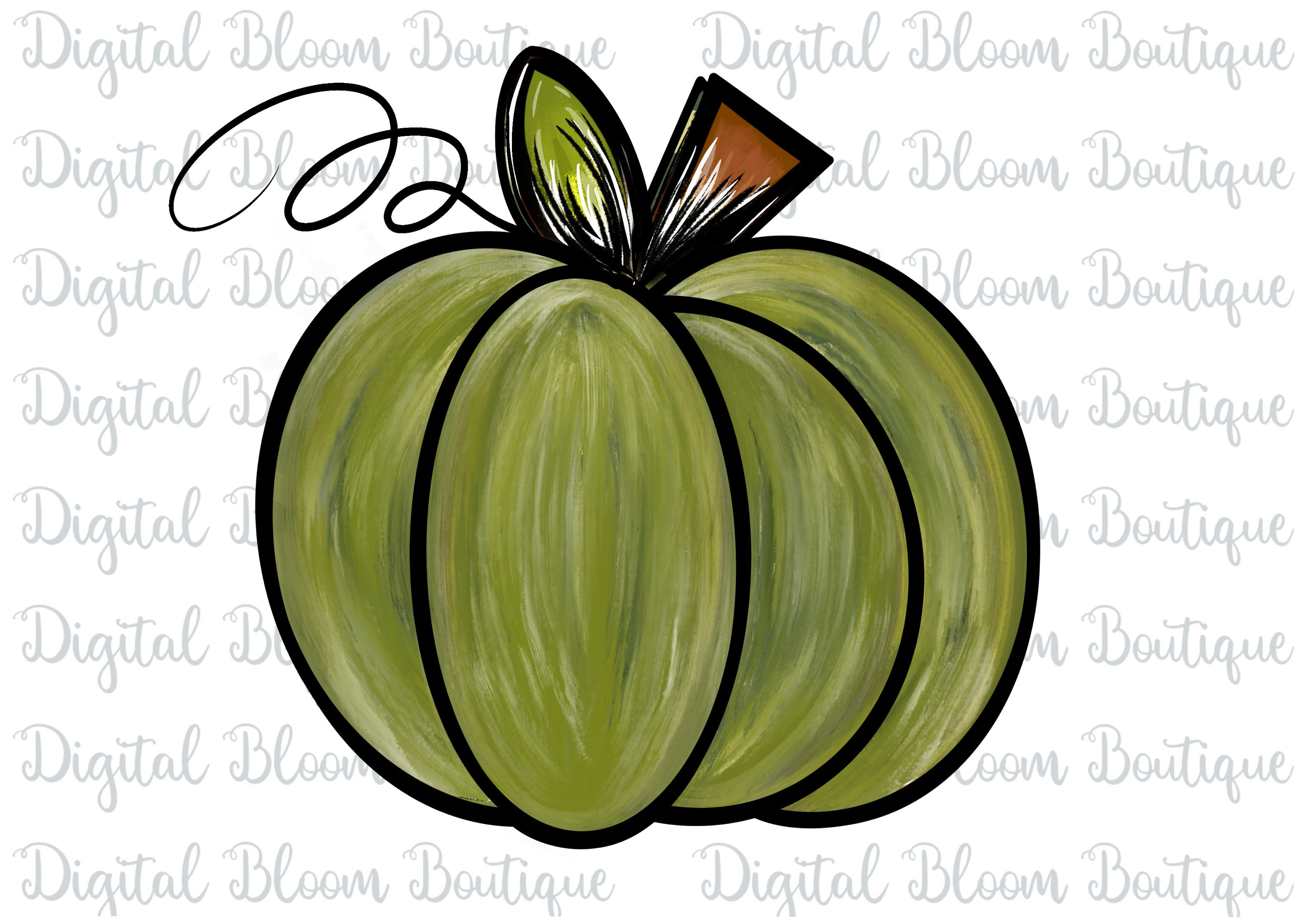 Green Pumpkin Clipart