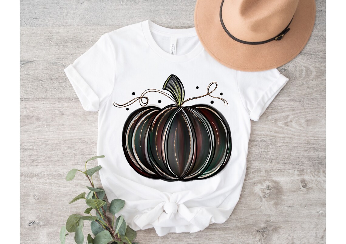 Black Pumpkin Sublimation PNG Halloween Digital Pumpkin Art - Etsy