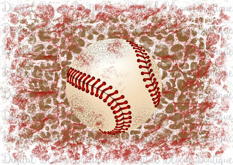 Baseball and Leopard PNG Grunge Background Distressed - Etsy