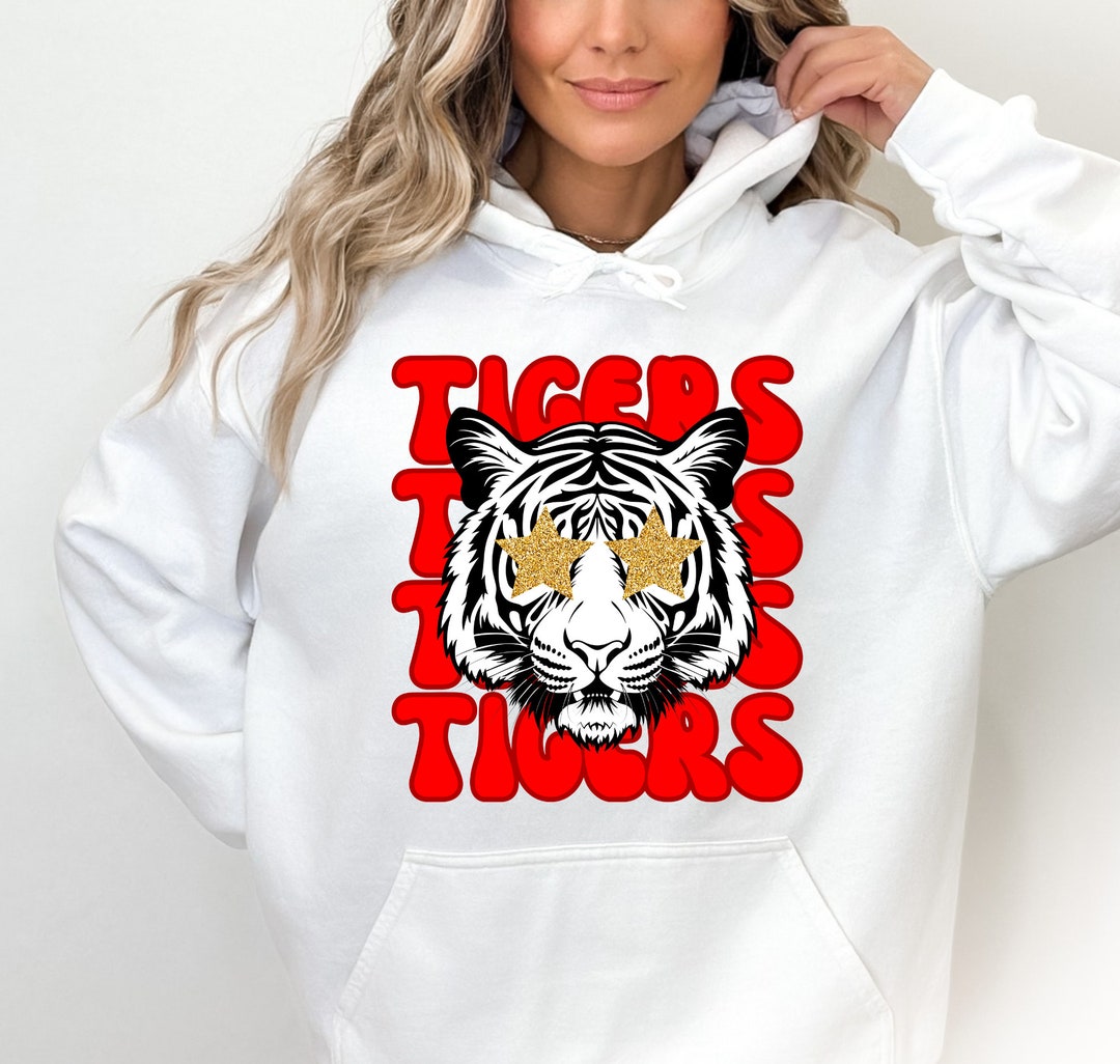 Preppy Tigers Mascot PNG Go Tigers Game Day Gold Stars Preppy ...