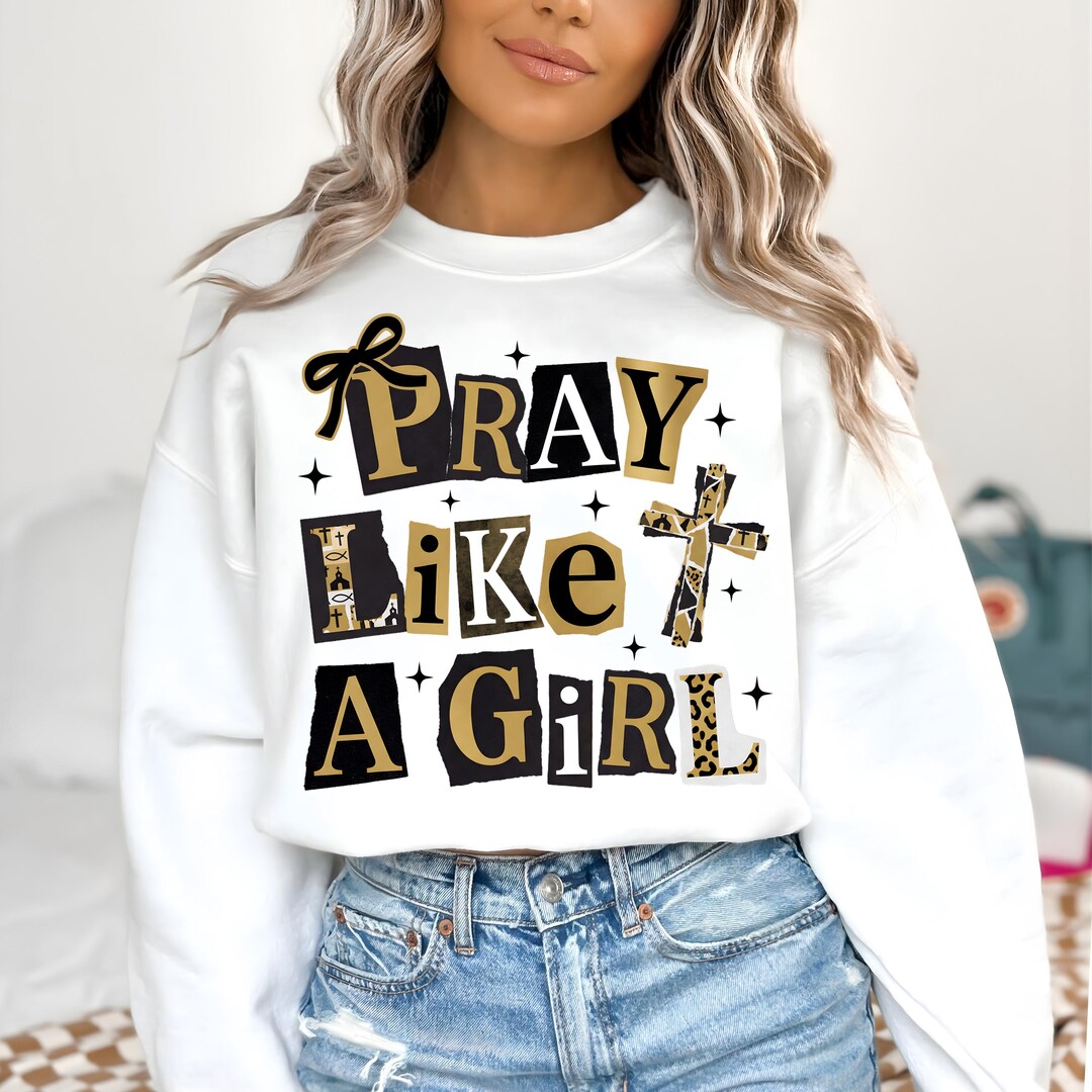 Catholic Pray Like A Girl PNG ~ Christian Religion ~ Preppy Religious ...