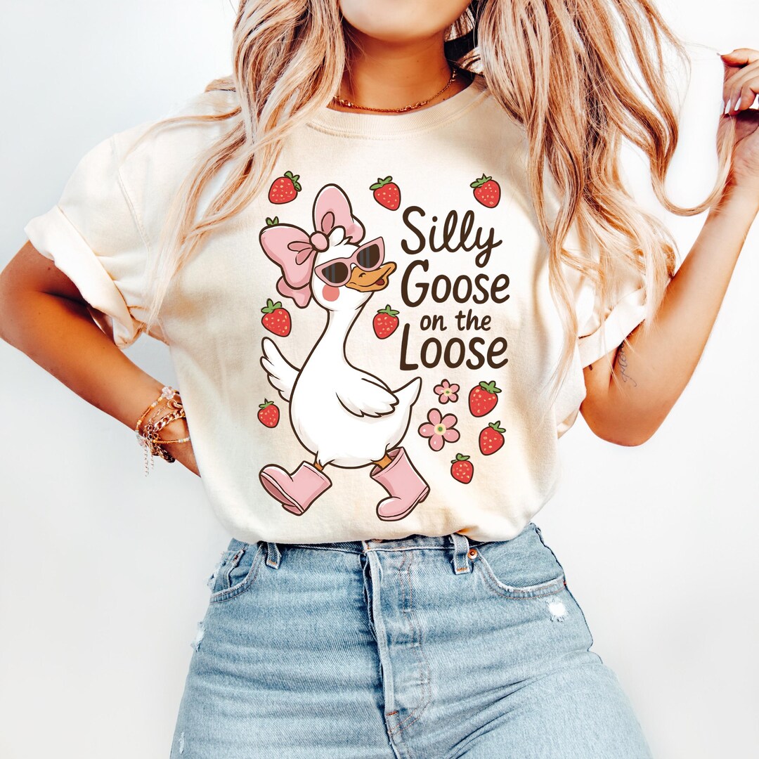 Silly Goose on the Loose PNG ~ Cute Strawberry Goose PNG ~ Mama Goose ...