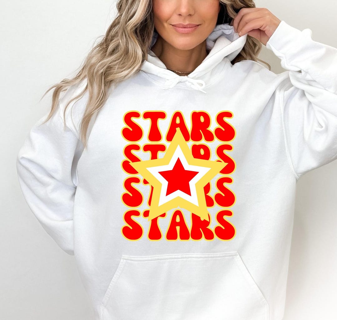 Preppy Stars Mascot PNG ~ Stars Game Day ~ Red and Yellow Stars ~ DTF ...