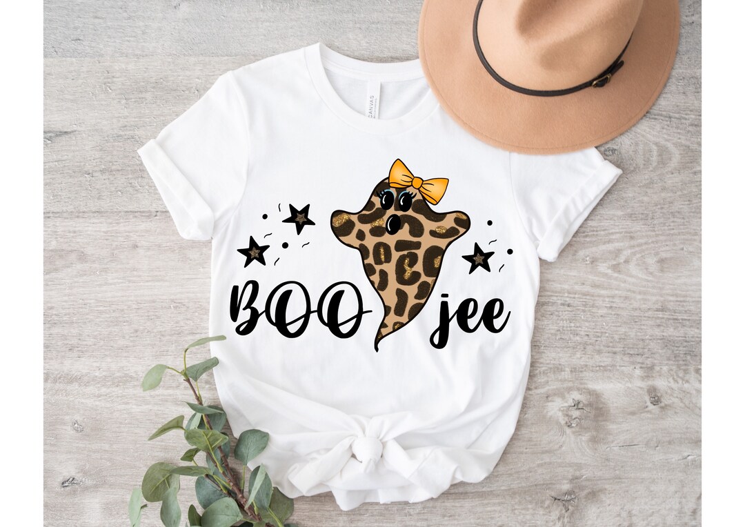 Leopard Girl Ghost PNG Boo Jee Cheetah Print PNG Halloween Ghost PNG ...