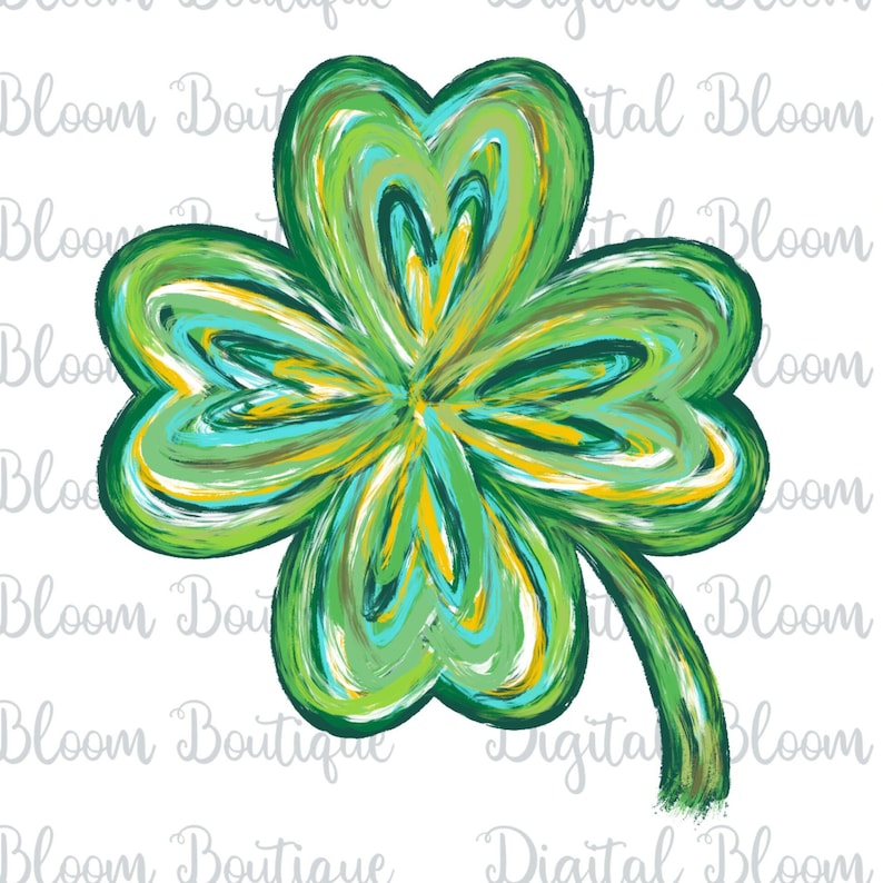 St. Patrick's Day Four Leaf Clover PNG Lucky Shamrock - Etsy