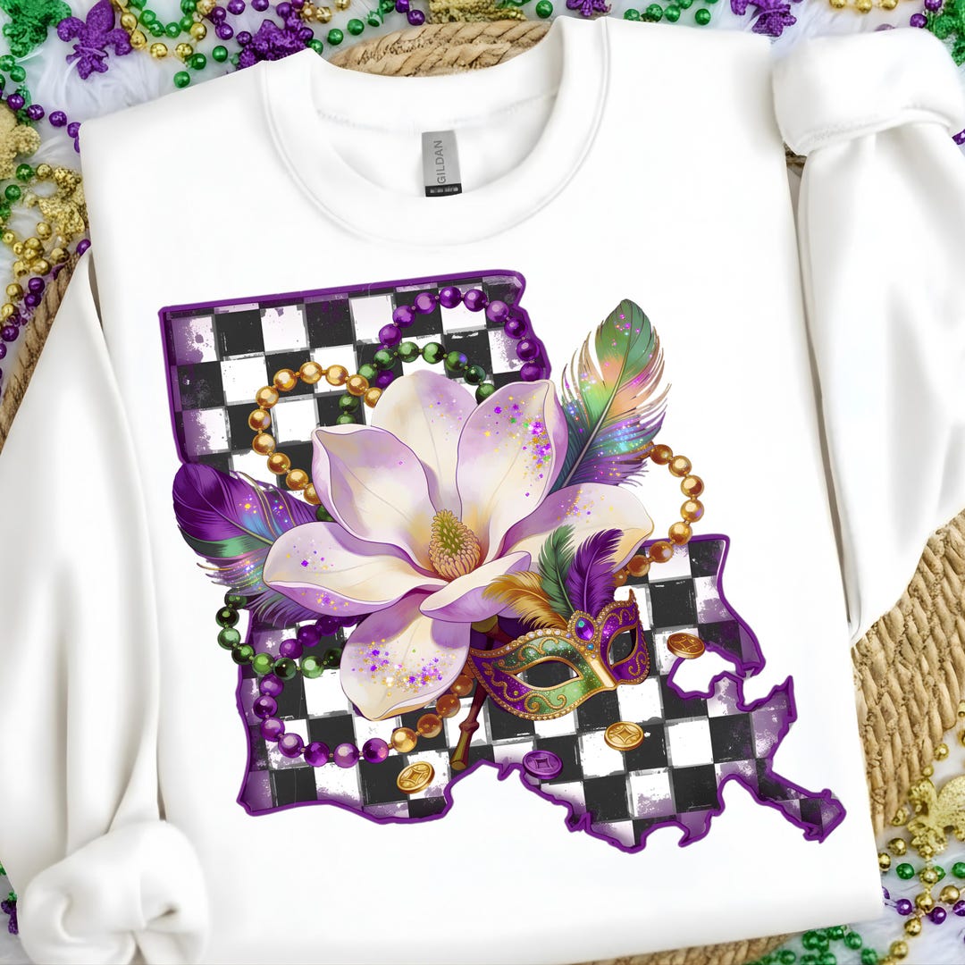 Mardi Gras Flower PNG ~ Mardi Gras Magnolia ~ Louisiana ~ Preppy Design ...
