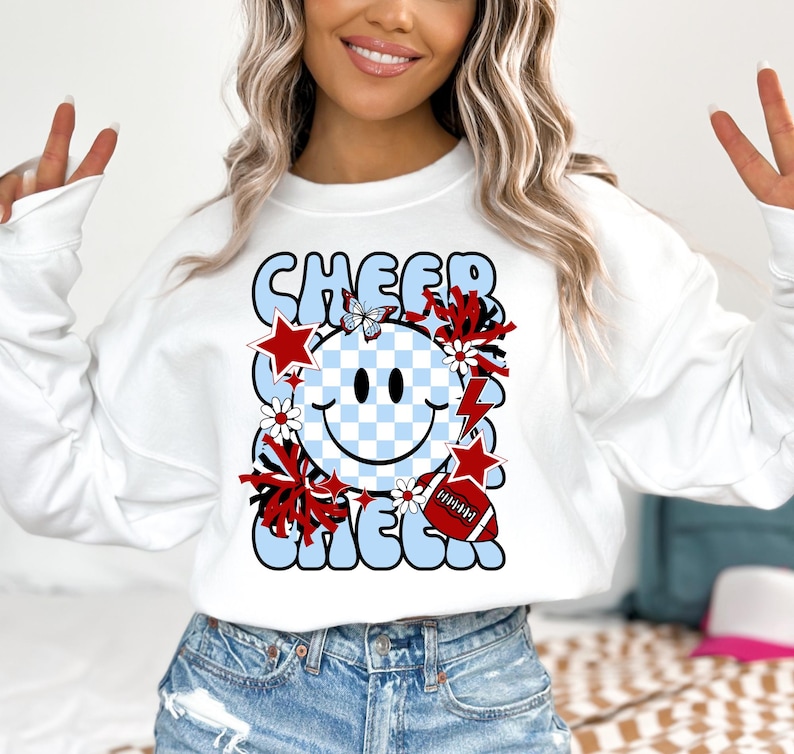 Preppy Football Cheer PNG ~ Cheerleading ~ Blue and Red ~ Preppy ...