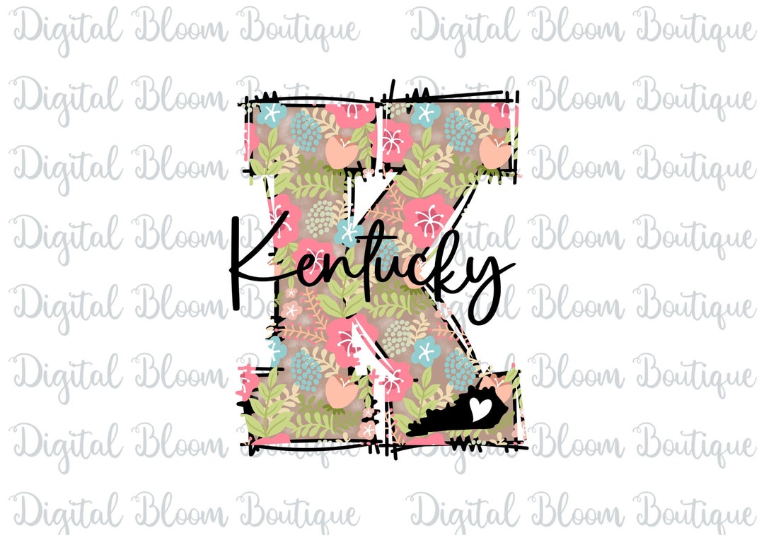 Kentucky Monogram Graphic for Sublimation Printing ~ Letter K ~ KY ...