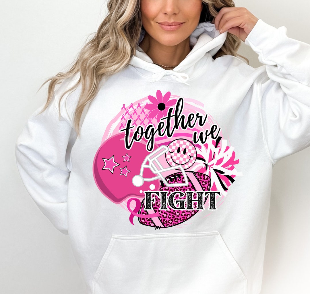 Preppy Fight Cancer PNG ~ Pink Ribbon Sublimation Design for Shirts ...