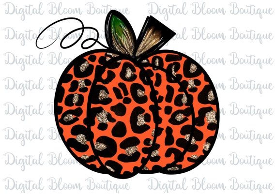 Leopard Pumpkin PNG Cheetah Pumpkin PNG Halloween Orange - Etsy