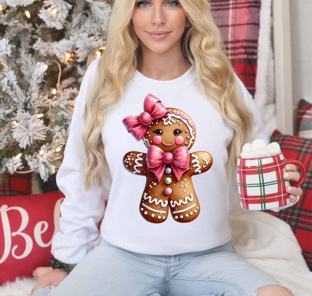 Coquette Gingerbread PNG ~ Cute Gingerbread Girl ~ Gingerbread Shirt ...