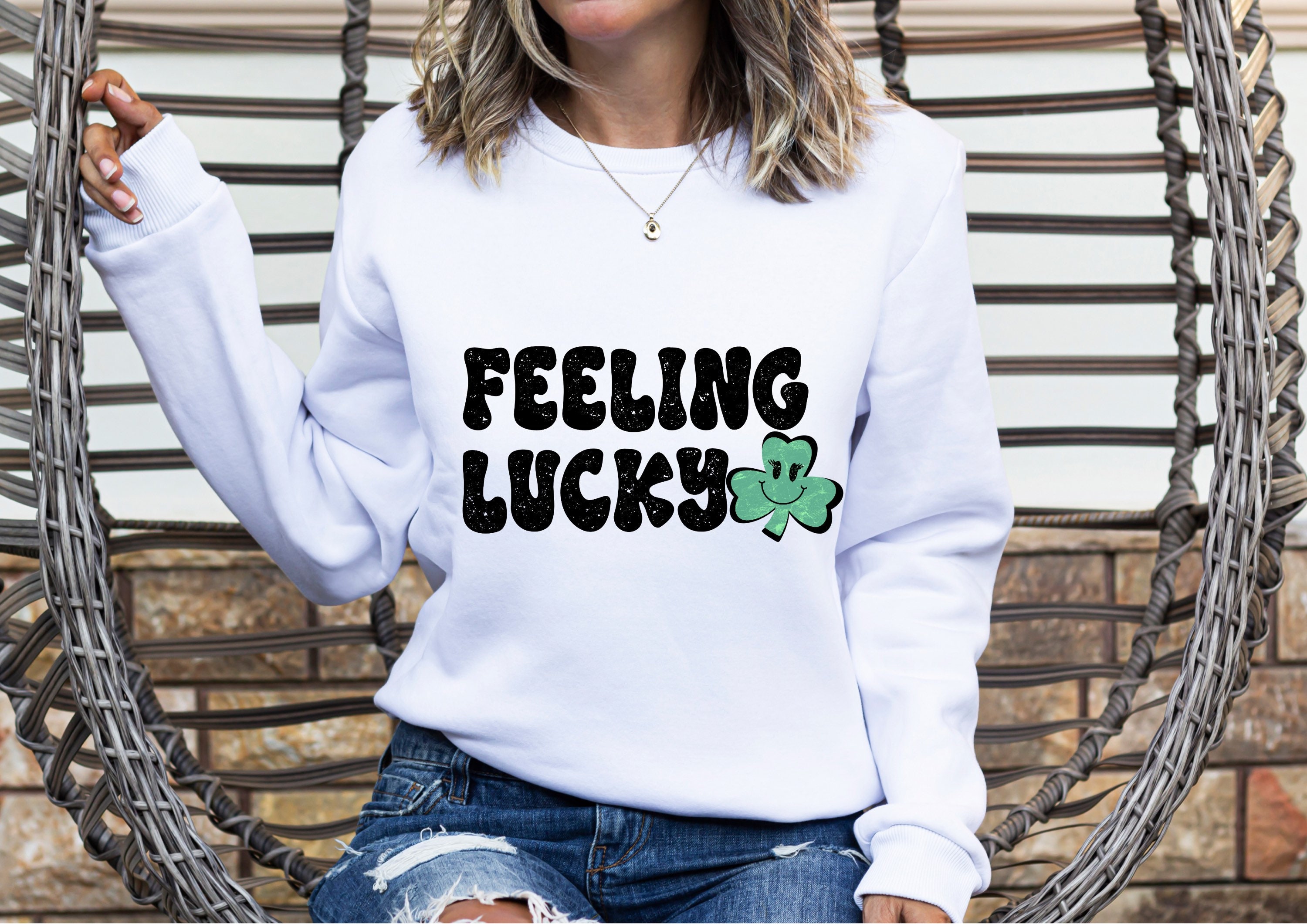 Retro Feeling Lucky PNG Feeling Lucky Smiley Face PNG - Etsy