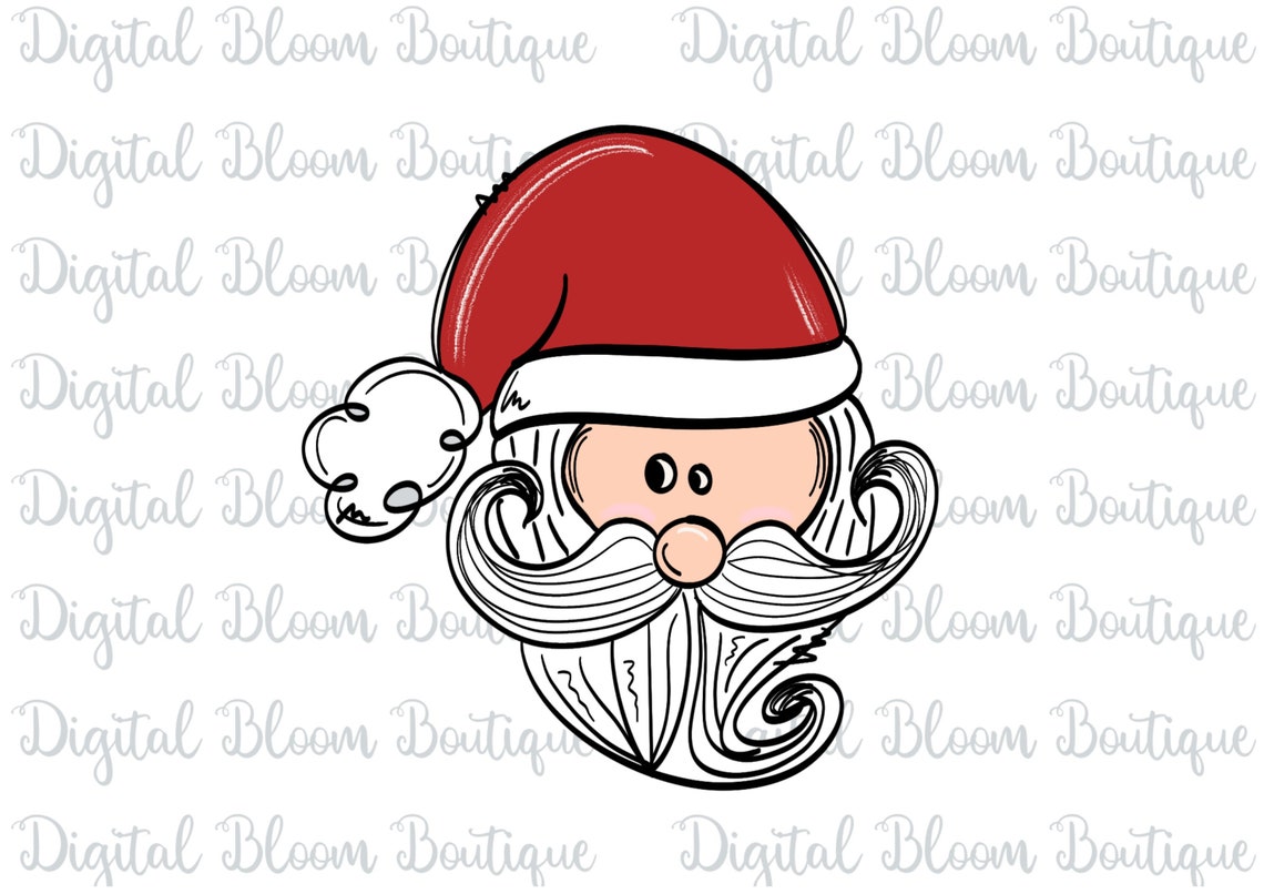 Santa Round Ornament PNG Sublimation Santa Ornament - Etsy