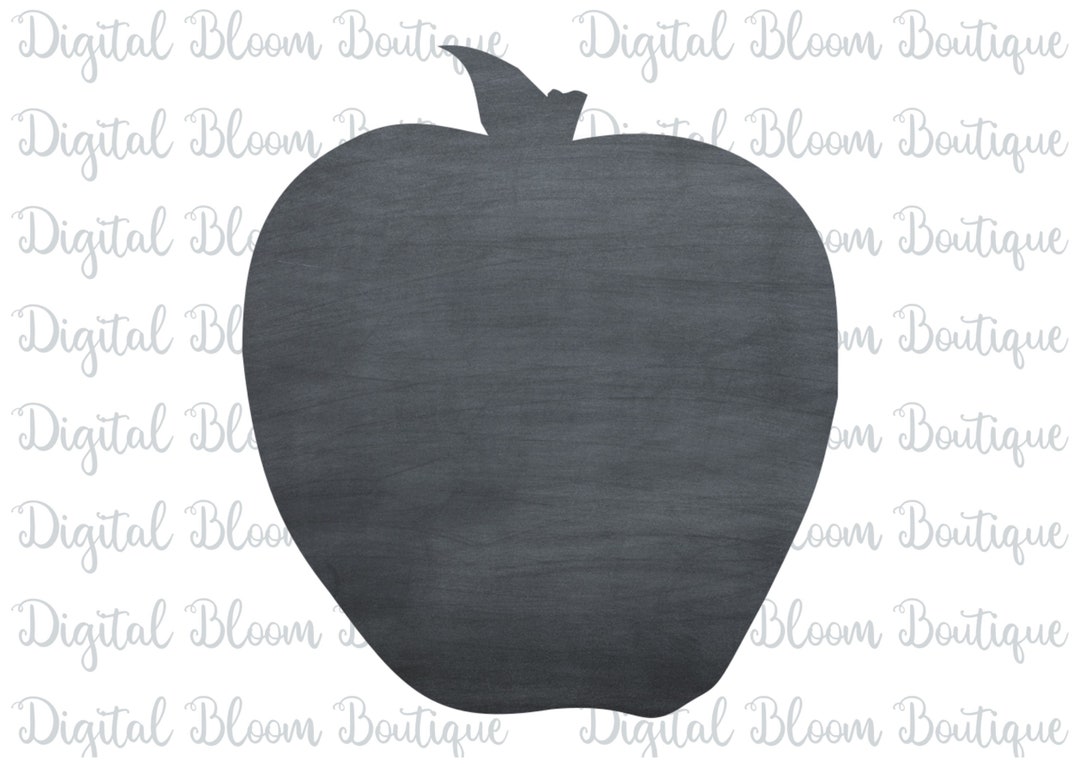 Chalkboard Apple PNG ~ First Day of School ~ Teacher PNG ~ School PNG ...