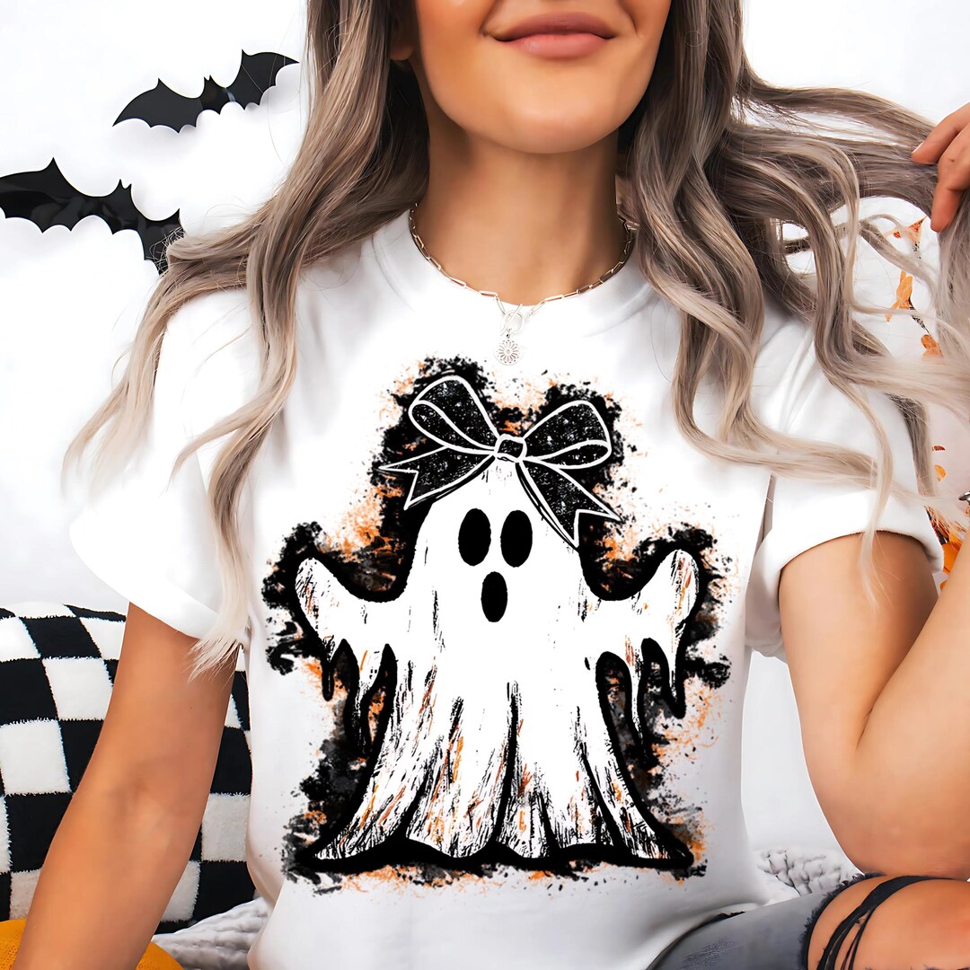 Preppy Ghost PNG ~ Sweet and Spooky ~ Coquette Ghost ~ Retro Halloween ...