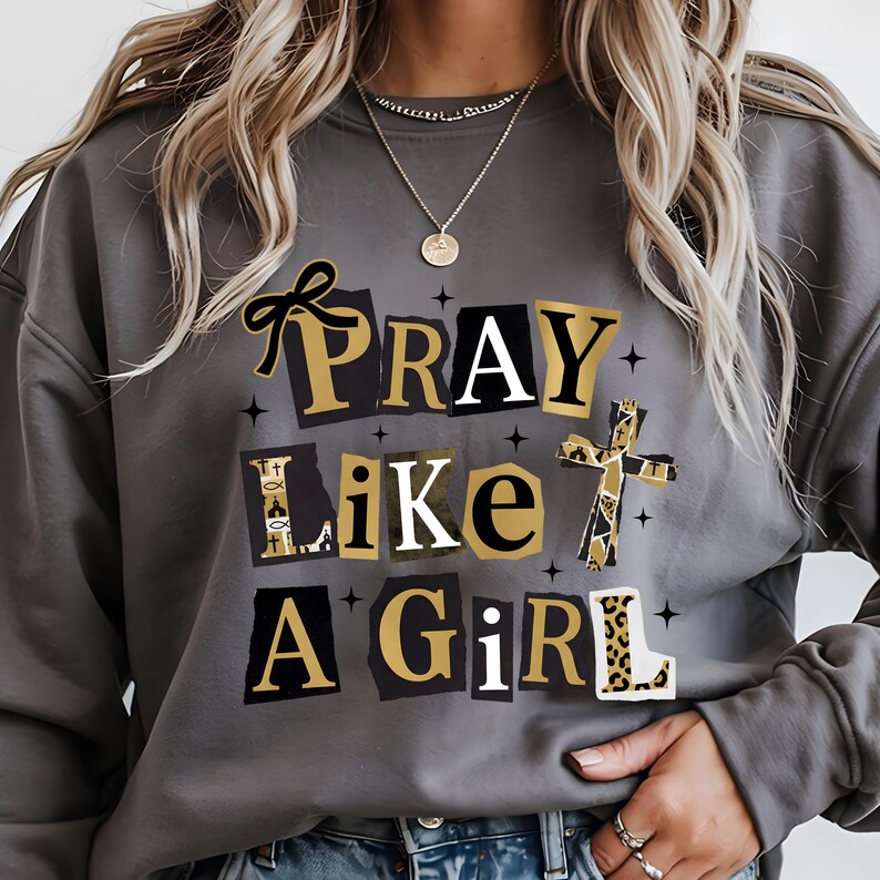 Catholic Pray Like A Girl PNG ~ Christian Religion ~ Preppy Religious ...