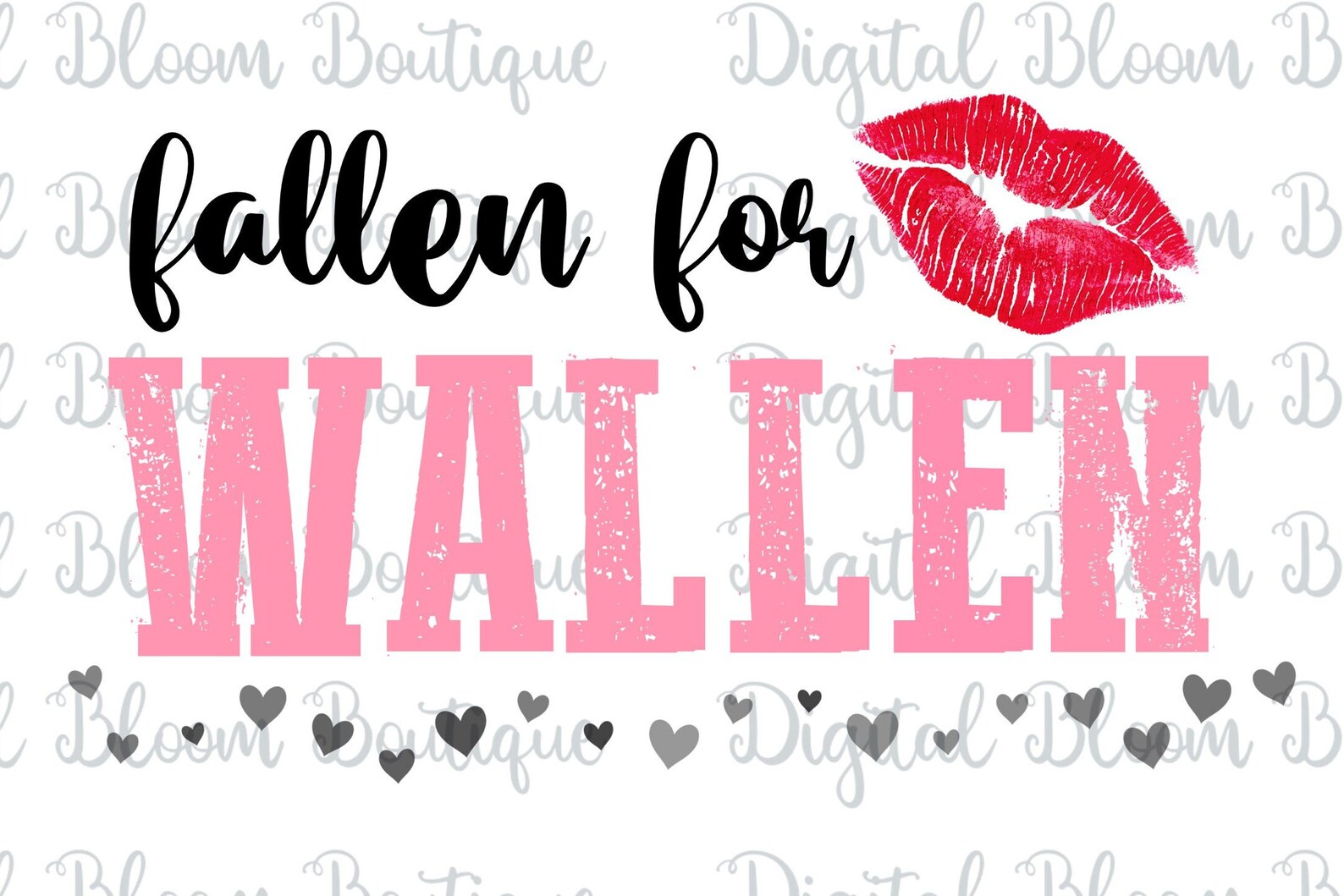 Fallen for Wallen PNG Wallen PNG Distressed Lips PNG Kiss Me Country ...