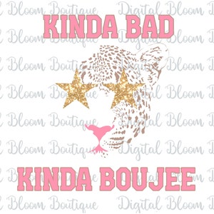 Boujee Cheetah PNG Preppy Sublimation for Shirts Kinda Bad Kinda Boujee ...