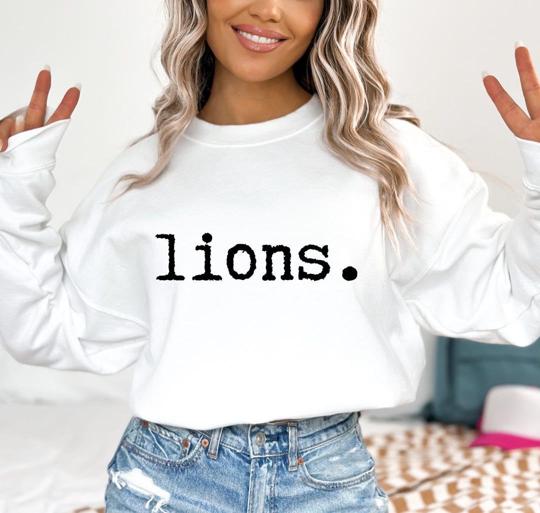 Preppy Lions PNG ~ Go Lions ~ Game Day Mascot ~ Cute Lions Sublimation ...