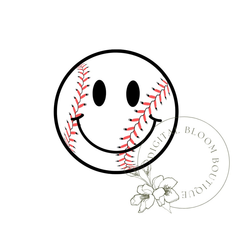 Baseball Smile Face PNG ~ Smiley Face PNG ~ Hoodie Sports Image ~ T ...