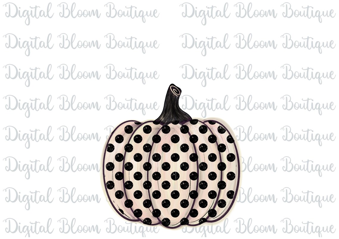 Polka Dot Pumpkin Sublimation PNG Thanksgiving Pumpkin - Etsy