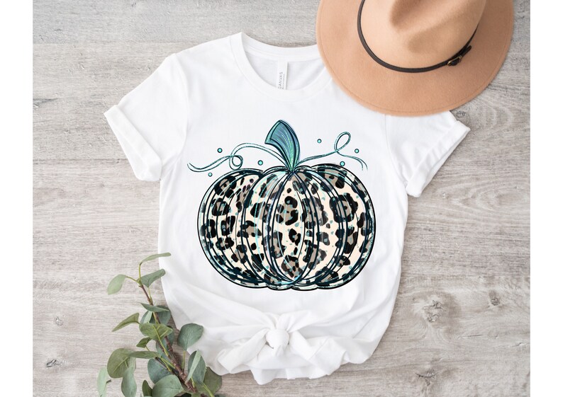 Leopard Pumpkin Sublimation PNG ~ Halloween Digital Pumpkin Art ...