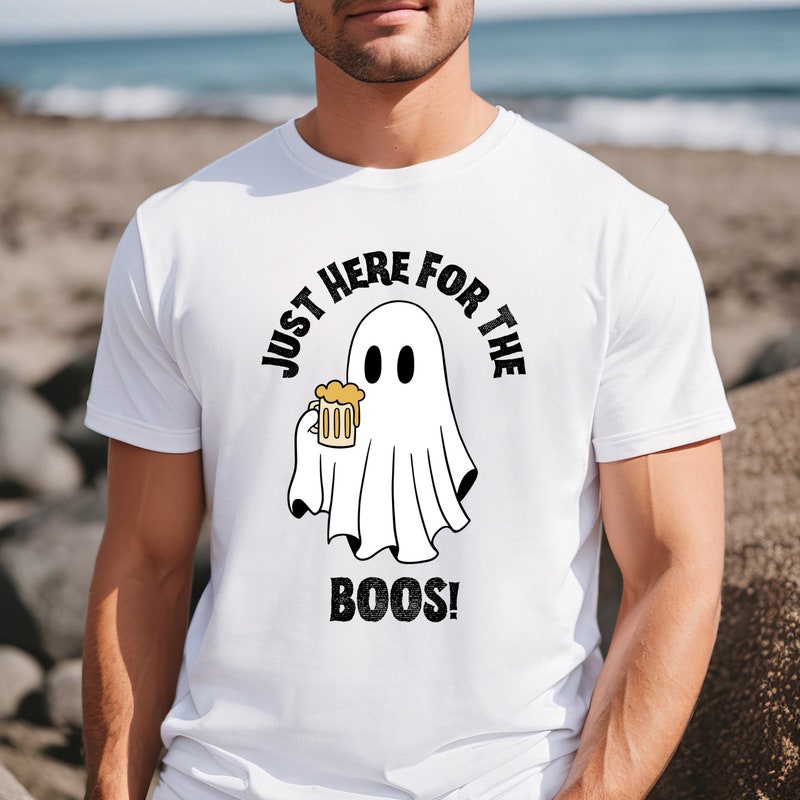 Ghost With Beer Tshirt - Etsy