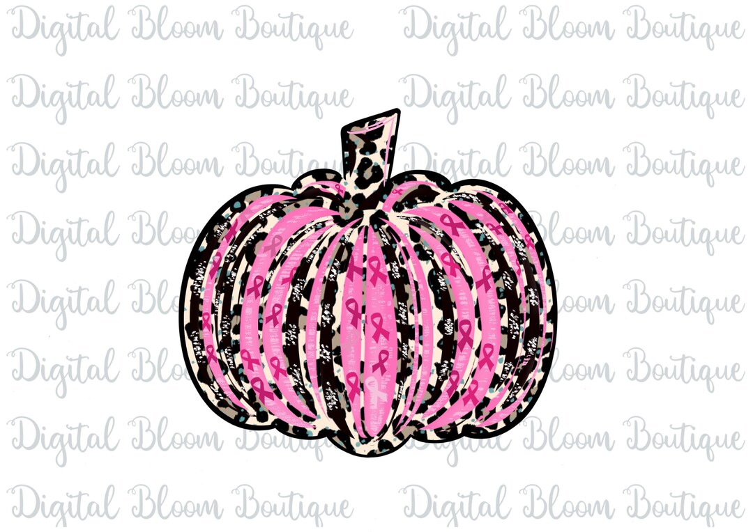 Breast Cancer Awareness PNG ~ in October We Wear Pink Art PNG ~ Leopard ...