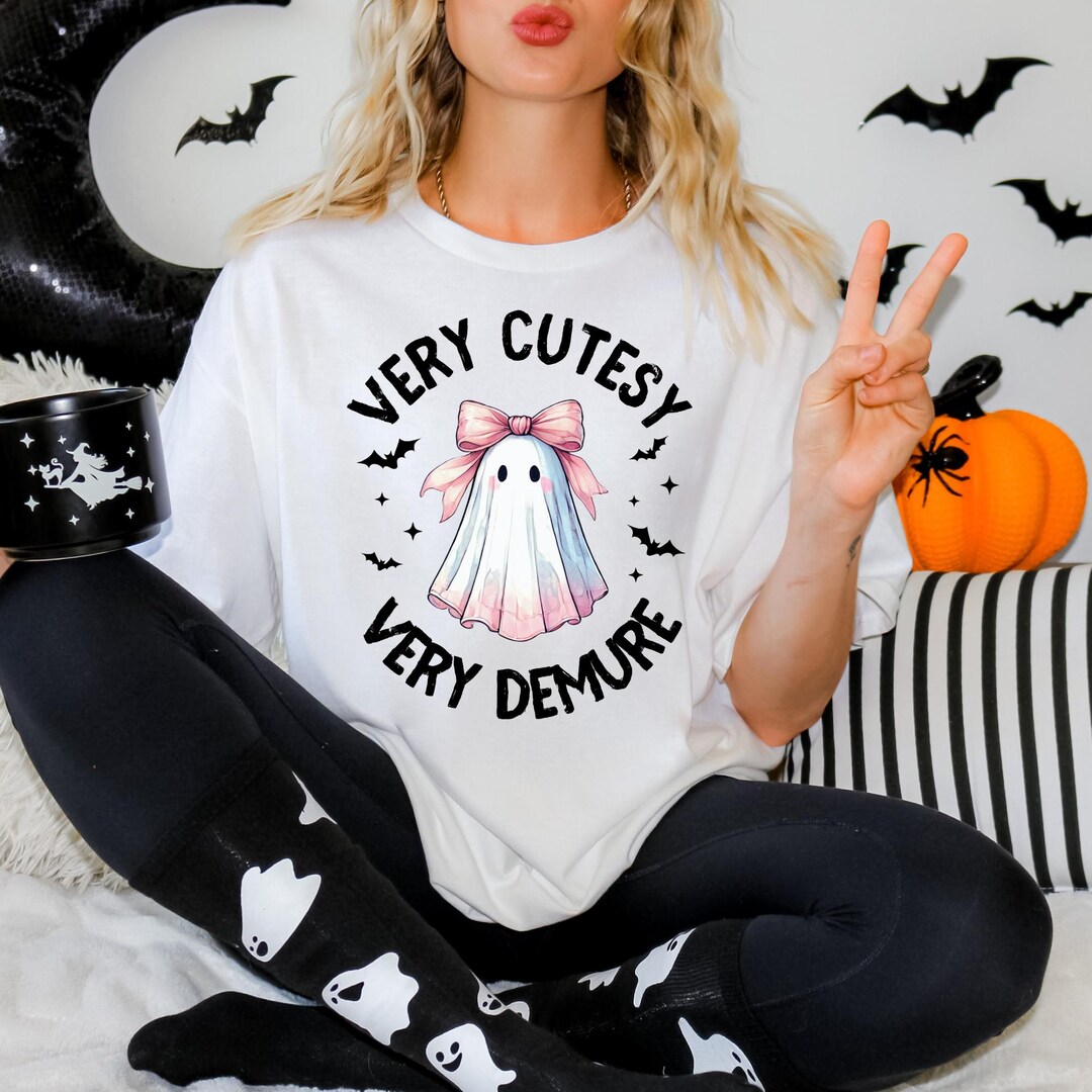 Very Demure Ghost PNG ~ Very Cutesy Ghost ~ Watercolor Coquette PNG ...