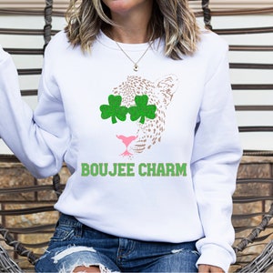 Boujee Charm PNG ~ Preppy Sublimation for Shirts PNG ~ Boujee Cheetah ...
