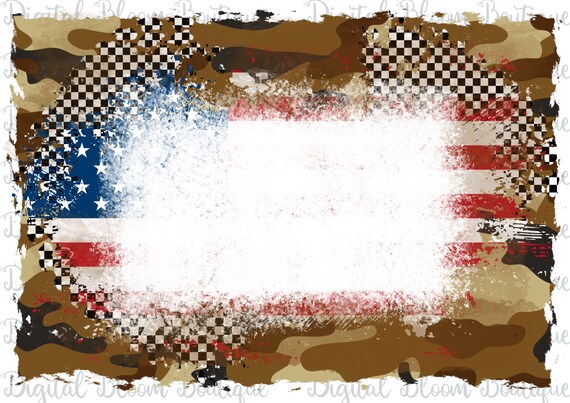 Camouflage Flag Background PNG USA Camo Grunge Frame PNG | Etsy