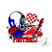 Preppy Football PNG ~ Game Day Football PNG ~ Royal Blue and Red ...