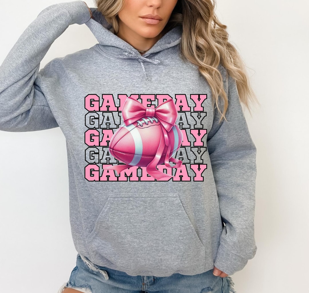 Preppy Football Gameday PNG ~ Pink Coquette Bow ~ Football Mama ~ Cute ...