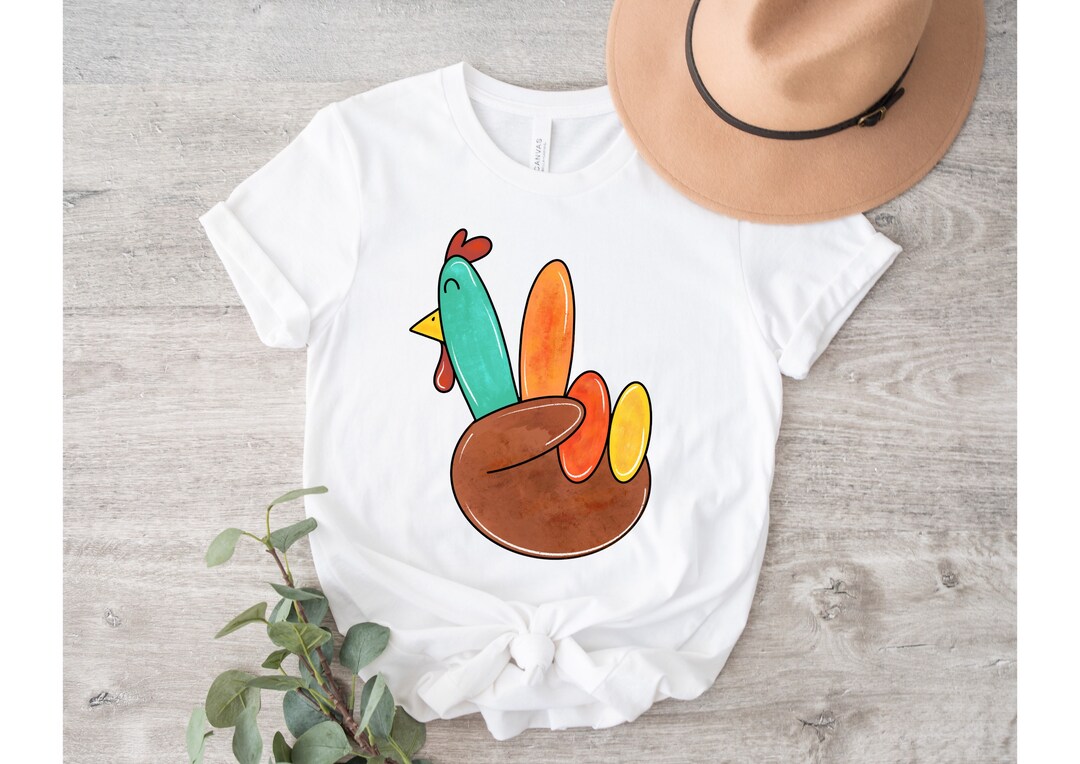 Peace Sign Turkey PNG ~ Thanksgiving Art PNG ~ Funny Turkey ...