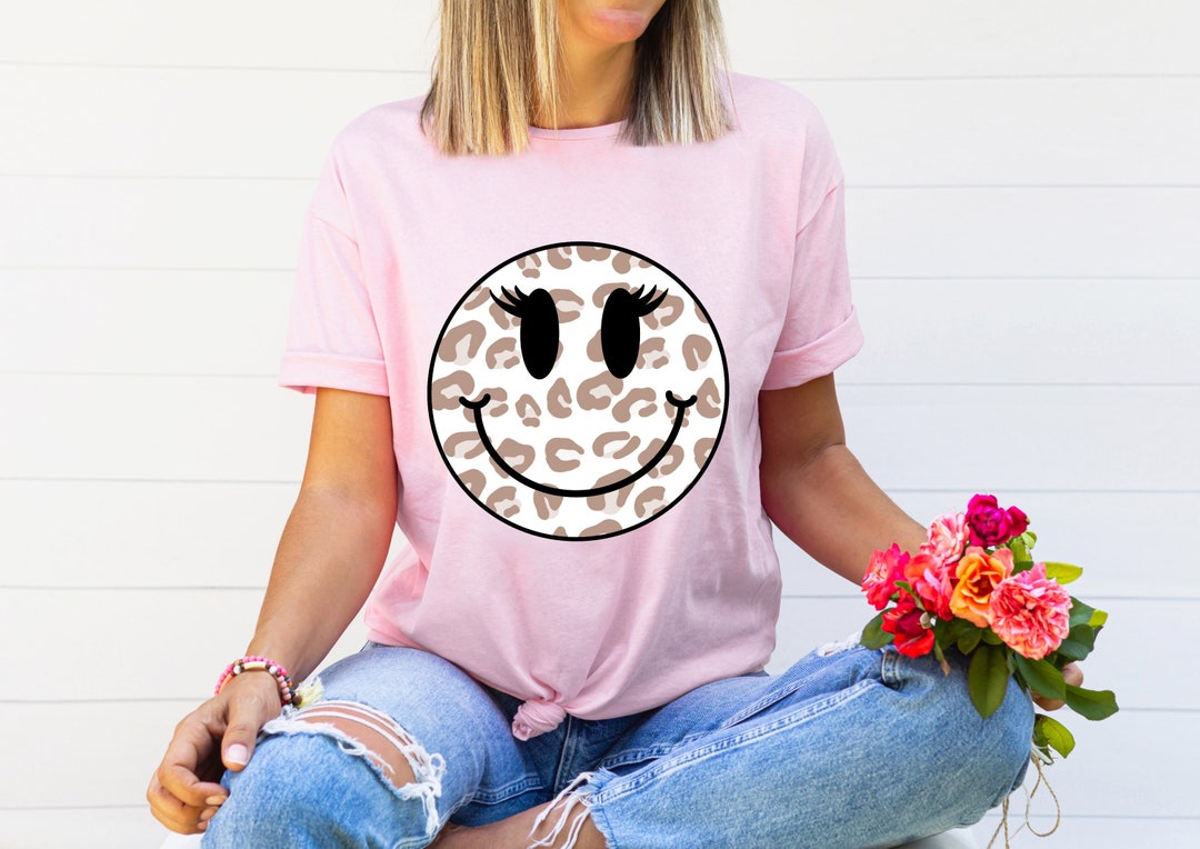 Retro Smiley Face PNG ~ Preppy Smile Face for T-shirt PNG ~ Trendy ...