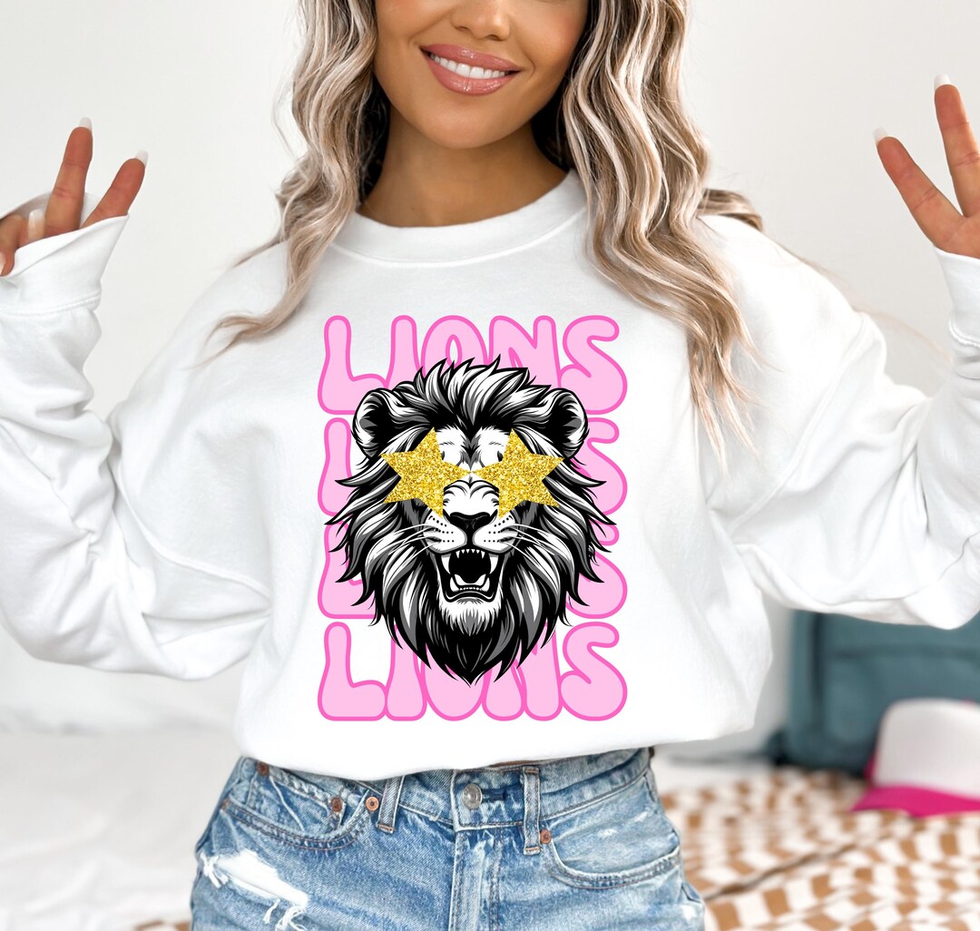 Preppy Lions Mascot PNG ~ Go Lions ~ Lions Sublimation for Shirt ...