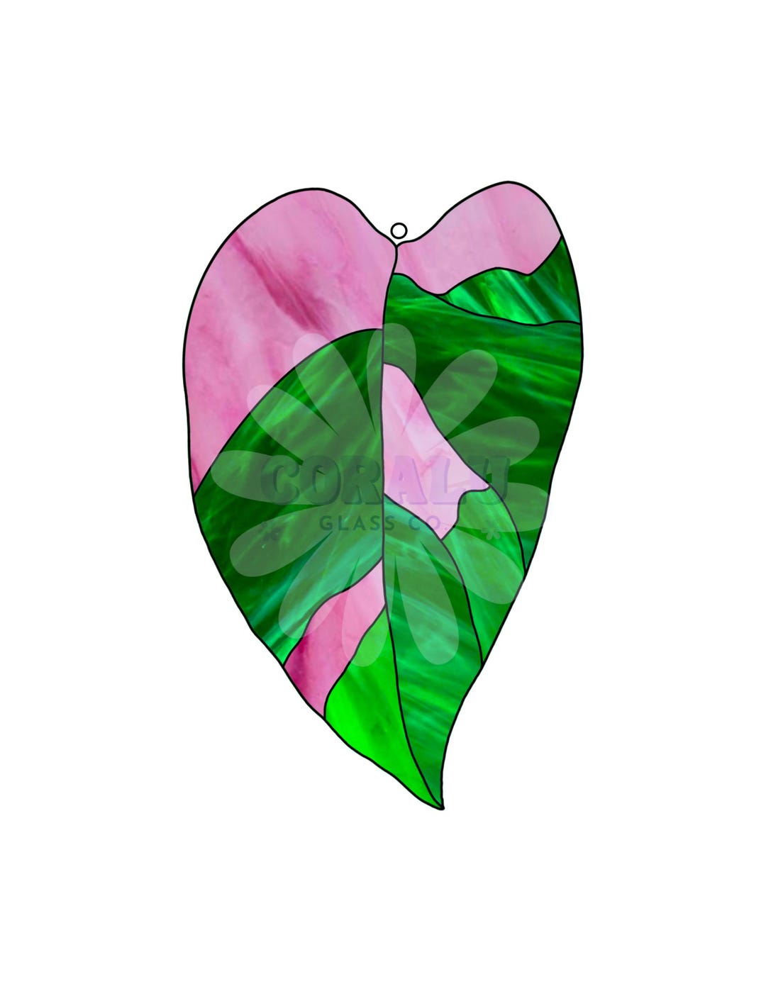 Pink Princess Philodendron Stained Glass Pattern - Etsy