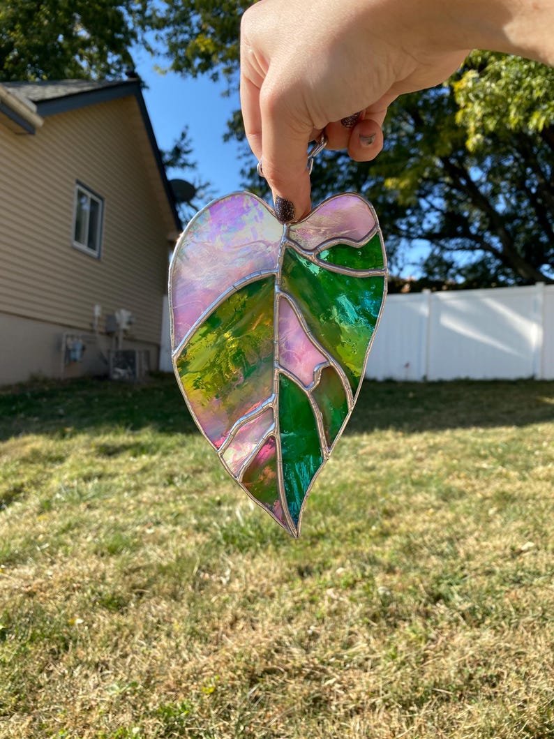 Pink Princess Philodendron Stained Glass Pattern - Etsy