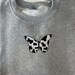 Cow Print Butterfly Embroidered Sweatshirt - Etsy