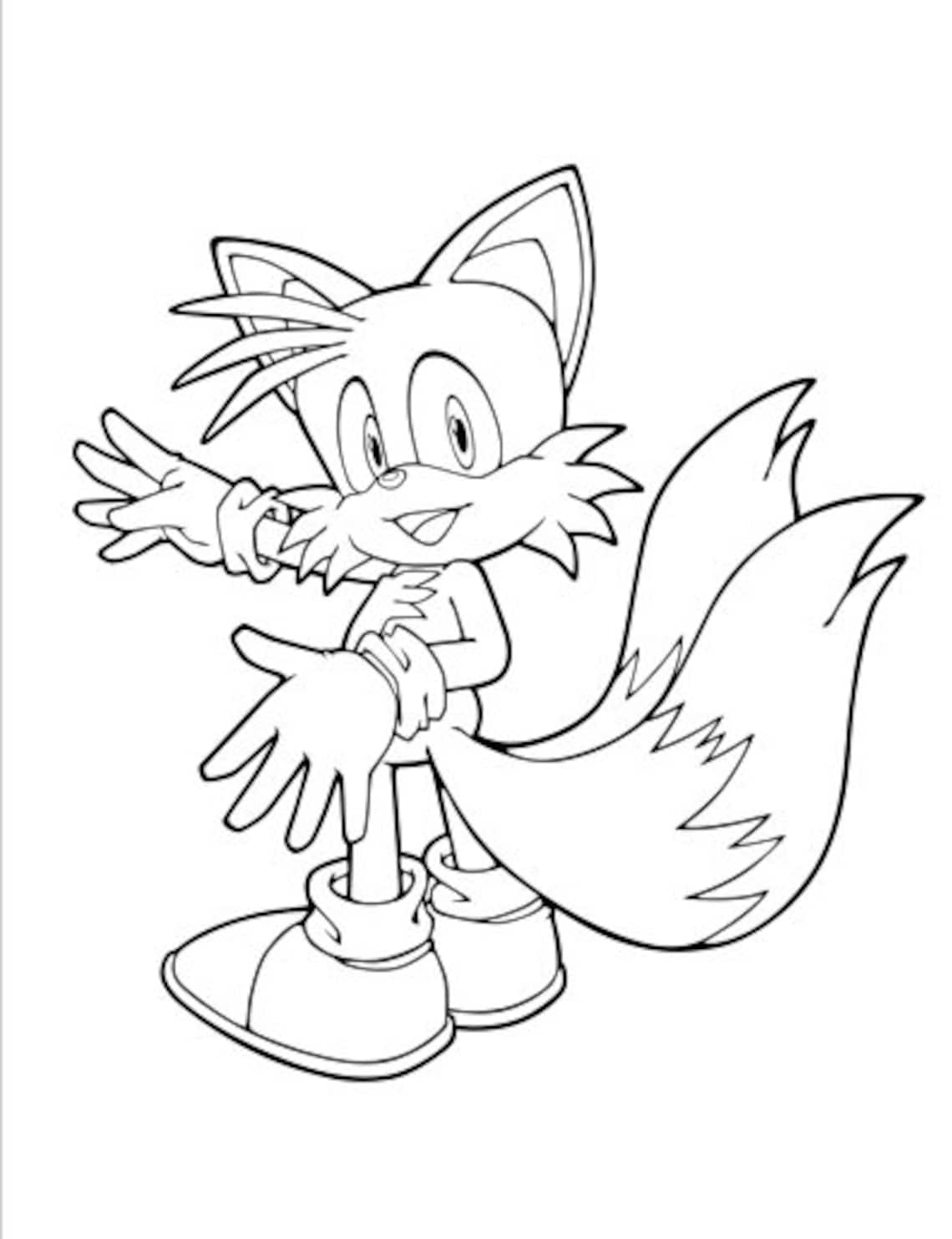 Sonic Coloring Pages - Etsy