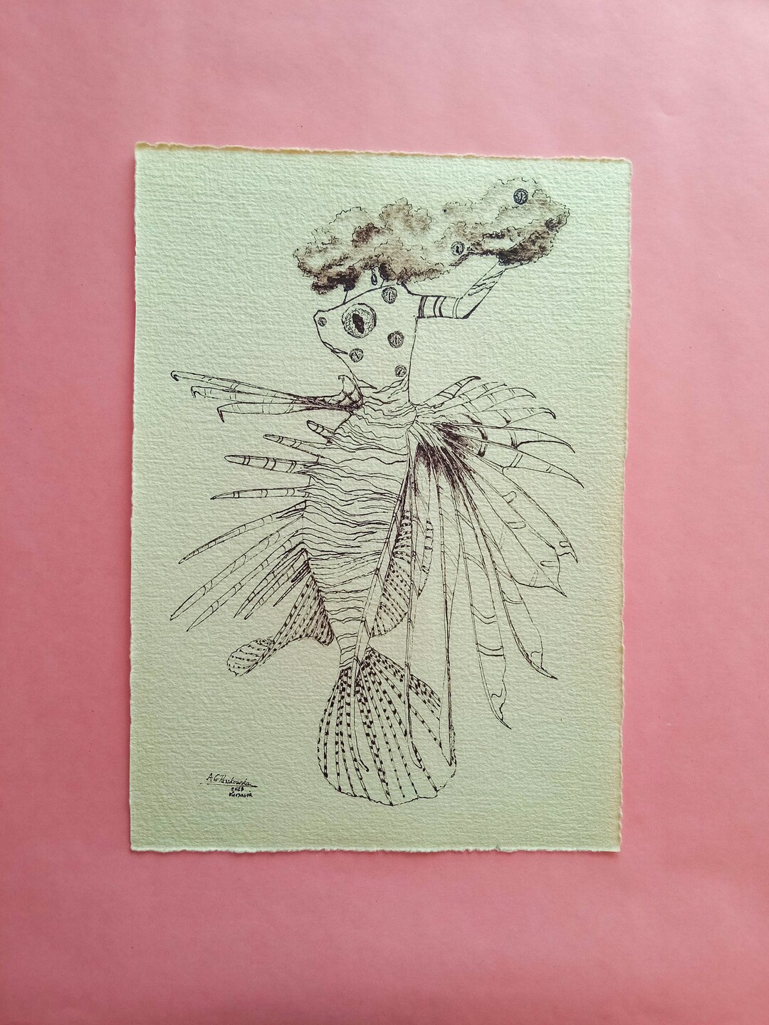 Snow Sirens VII Ink Drawing - Etsy