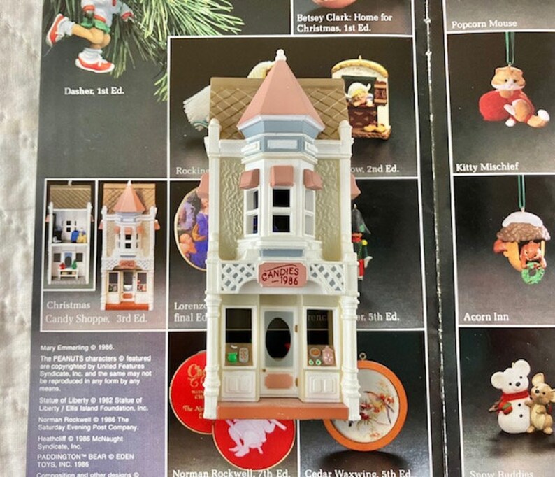 1986 Hallmark Victorian Candy Shoppe Ornament: 3rd in Nostalgic Houses ...
