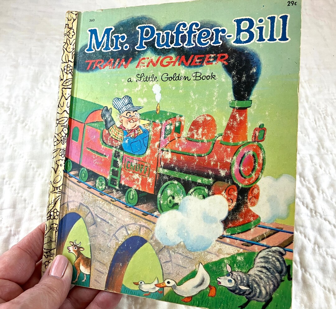 Vintage Train Inspired 1965 Little Golden Book, #563, Entitled, "mr ...