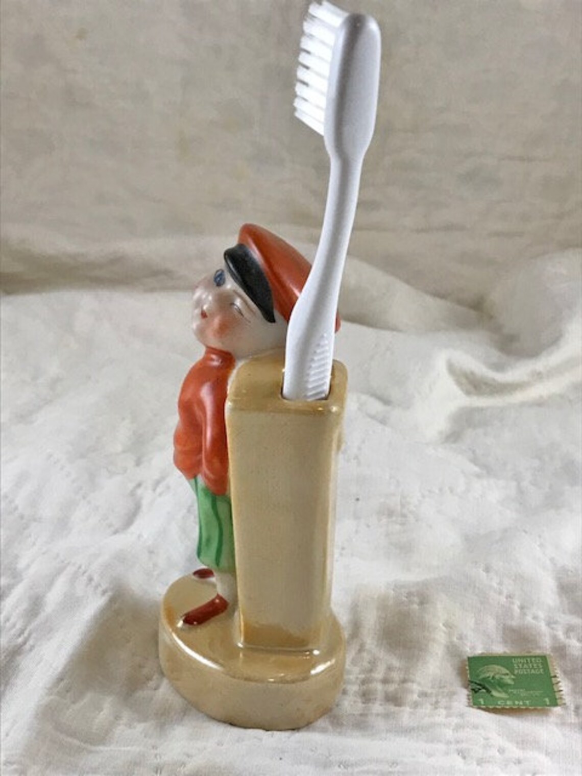 Vintage Toothbrush Holder From 1930's, Stamped Made in Japan, Depicting ...